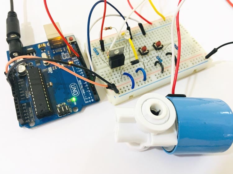 Automatic Water Dispenser Using Arduino Circuit Diagram