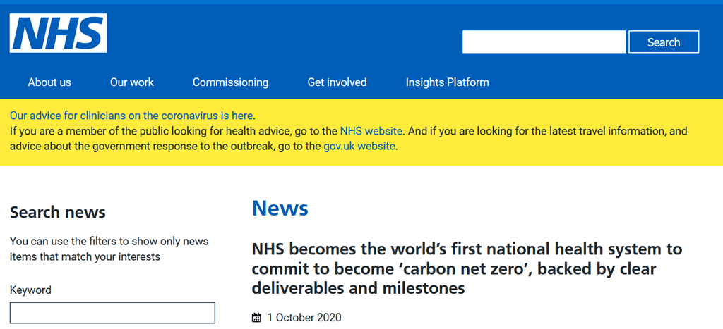 UK's NHS Chief: Worst Threat To Britain's Health? Climate Change