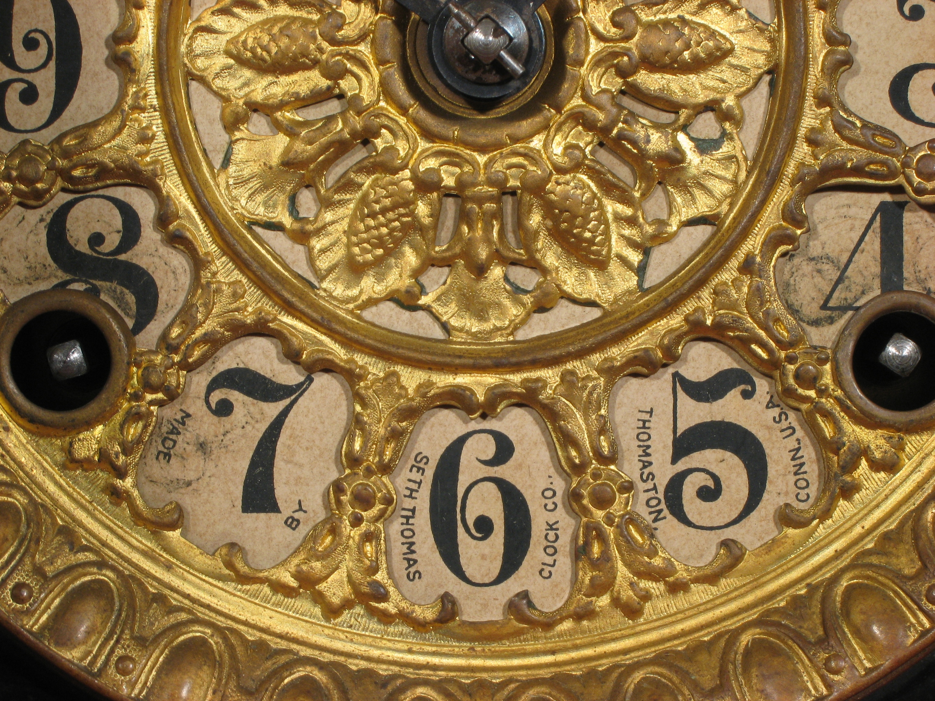 Seth Thomas Red & Black Adamantine Mantel Clock – ClockInfo.com