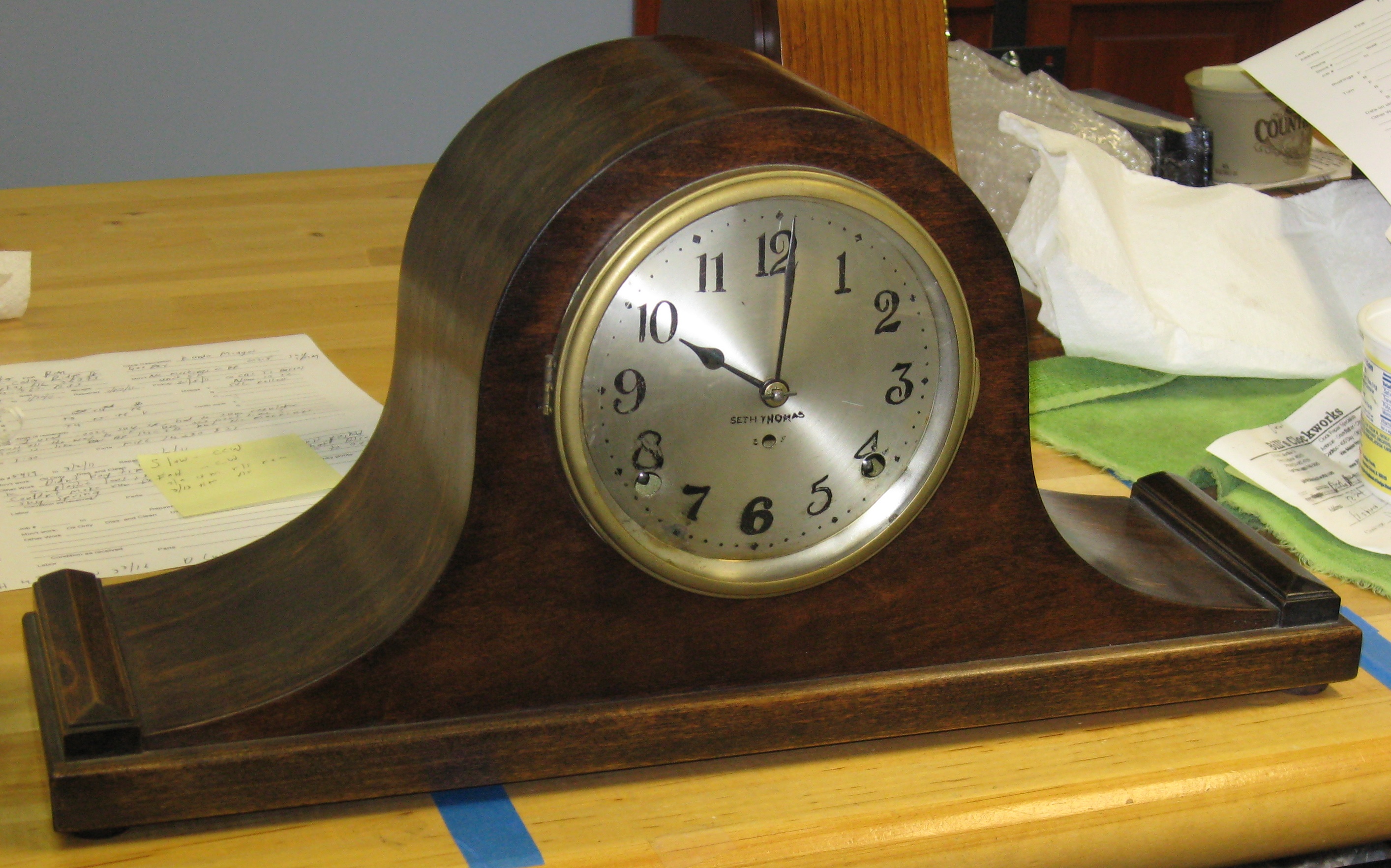 Seth Thomas Tambour Mantel Clock – ClockInfo.com