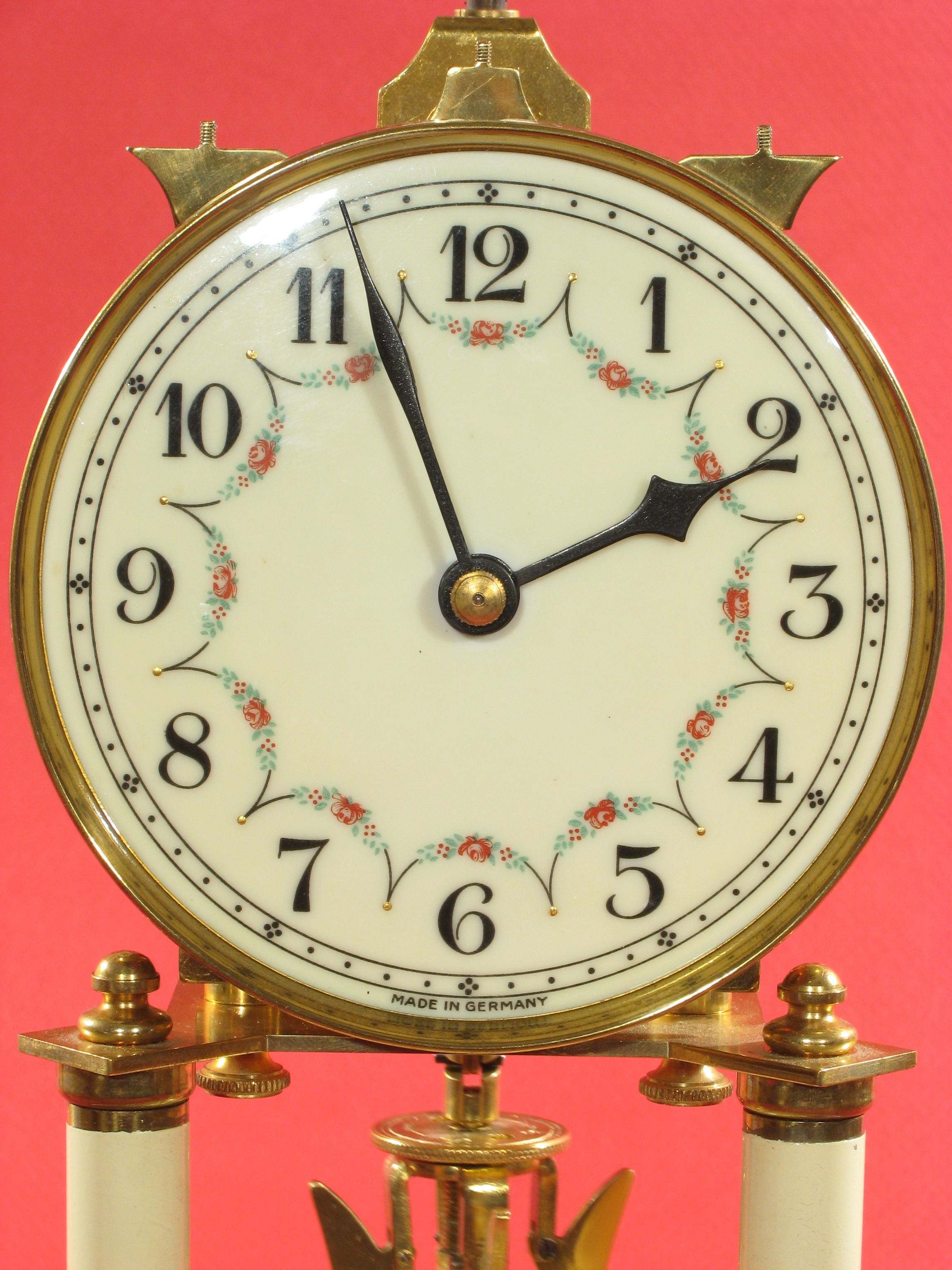 Schatz Standard Ivory and Brass 400 Day Clock with No Name or Date ...