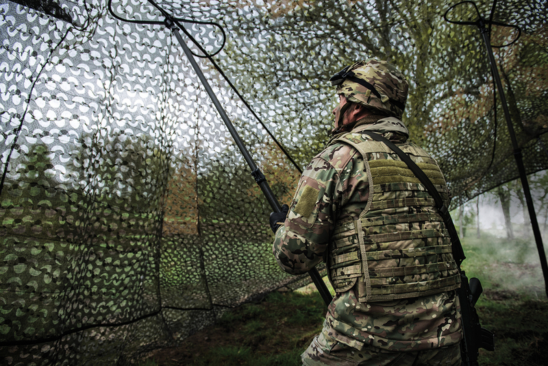 SAAB Barracuda Camo Nets Makes Special Operations Vehicles Disappear