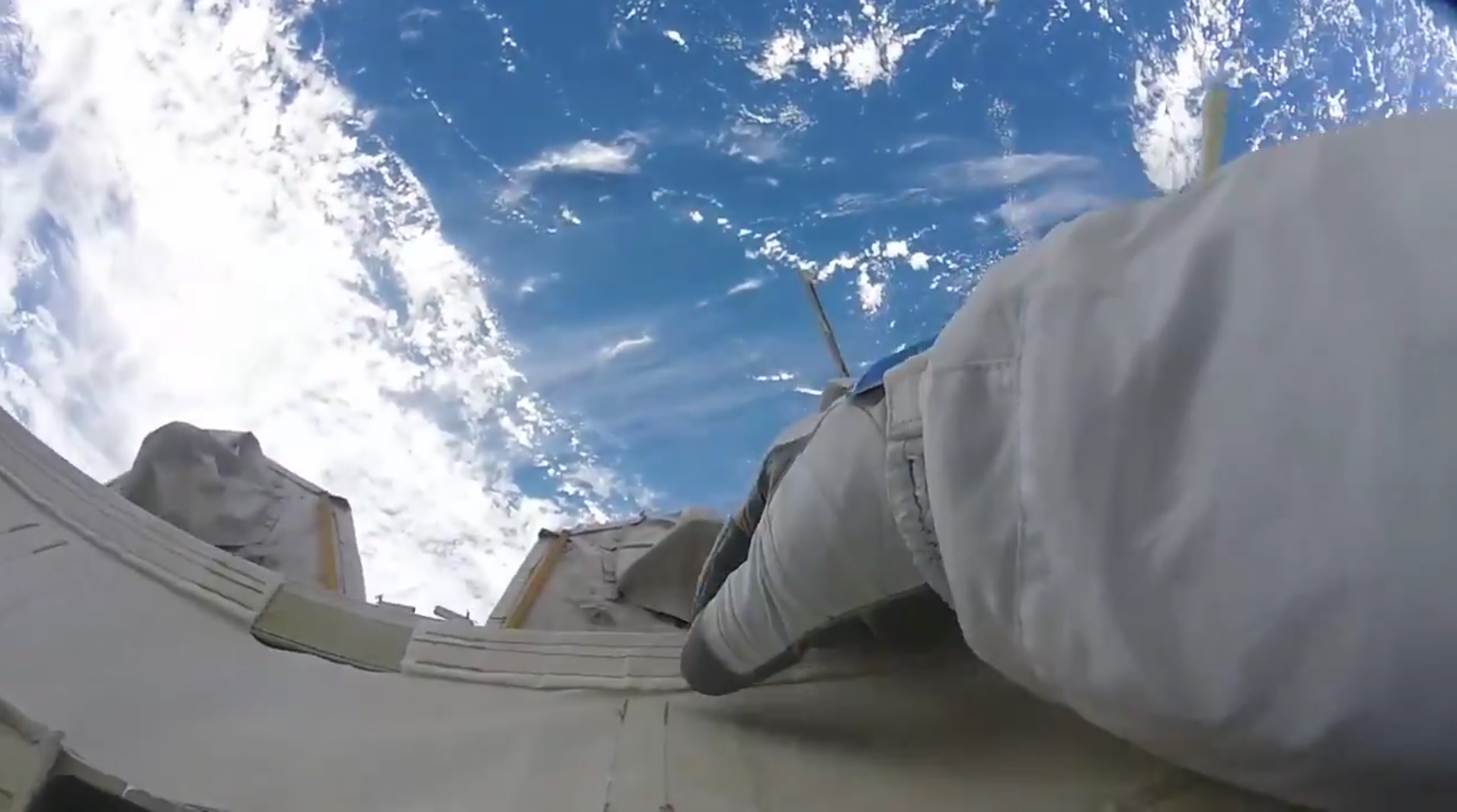Watch: Astronaut's GoPro shows the moment he exits the ISS and enters ...