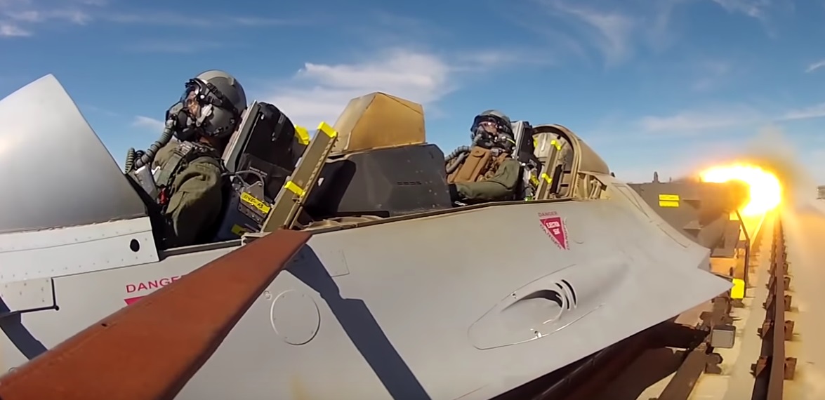Watch: Ever wonder how they test ejection seats? With rocket trains, of ...