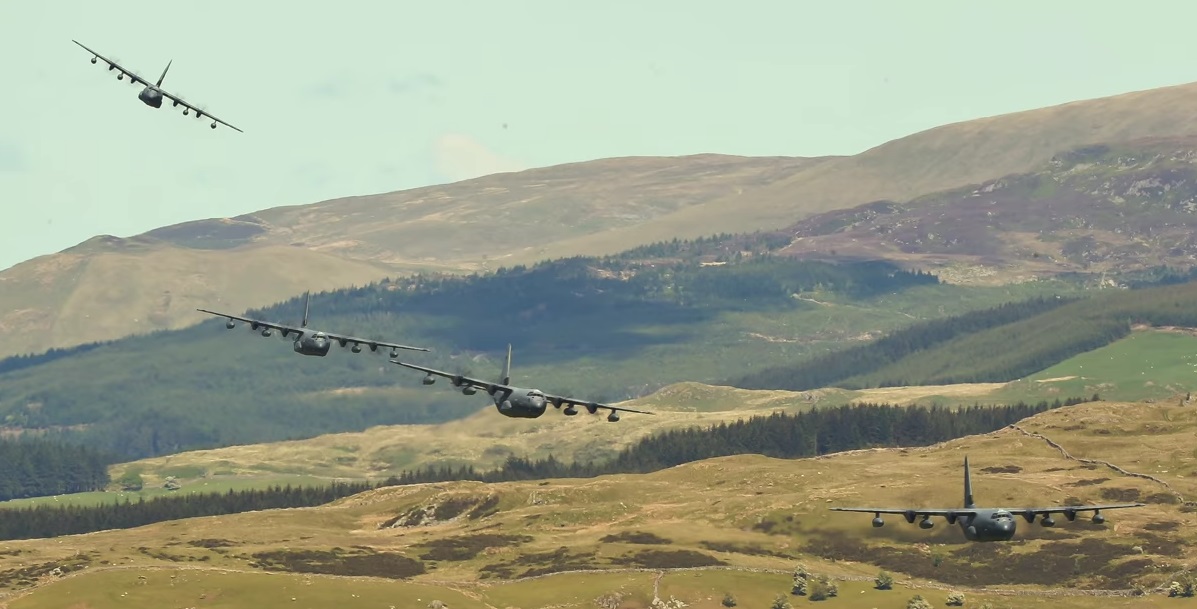 Watch special operations pilots take four C-130s on low passes through ...