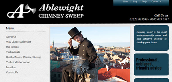 Wordpress Website Design for Cambridge Chimney Sweeps | Codastar Ltd