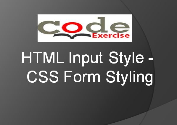 Html Input Style Css Form Styling Code Exercise 2004
