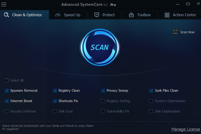 Advanced SystemCare Pro 9.2.0.1109 (x32/x64)[Multi][Serial ...
