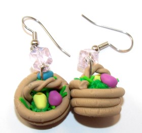 Polymer Clay – Easter Egg Basket Earrings — CraftBits.com