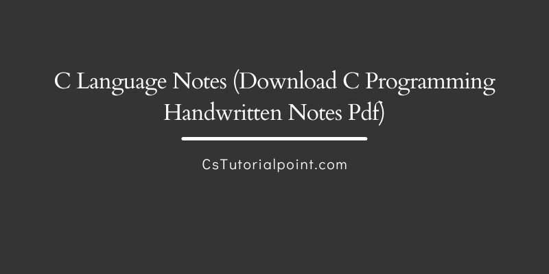 C language notes in telugu - centrenanax