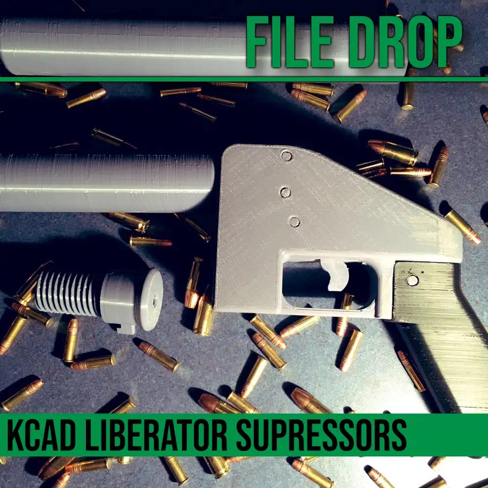 File Drop: KadeCAD 3D Printed Liberator Suppressors » CTRL+Pew
