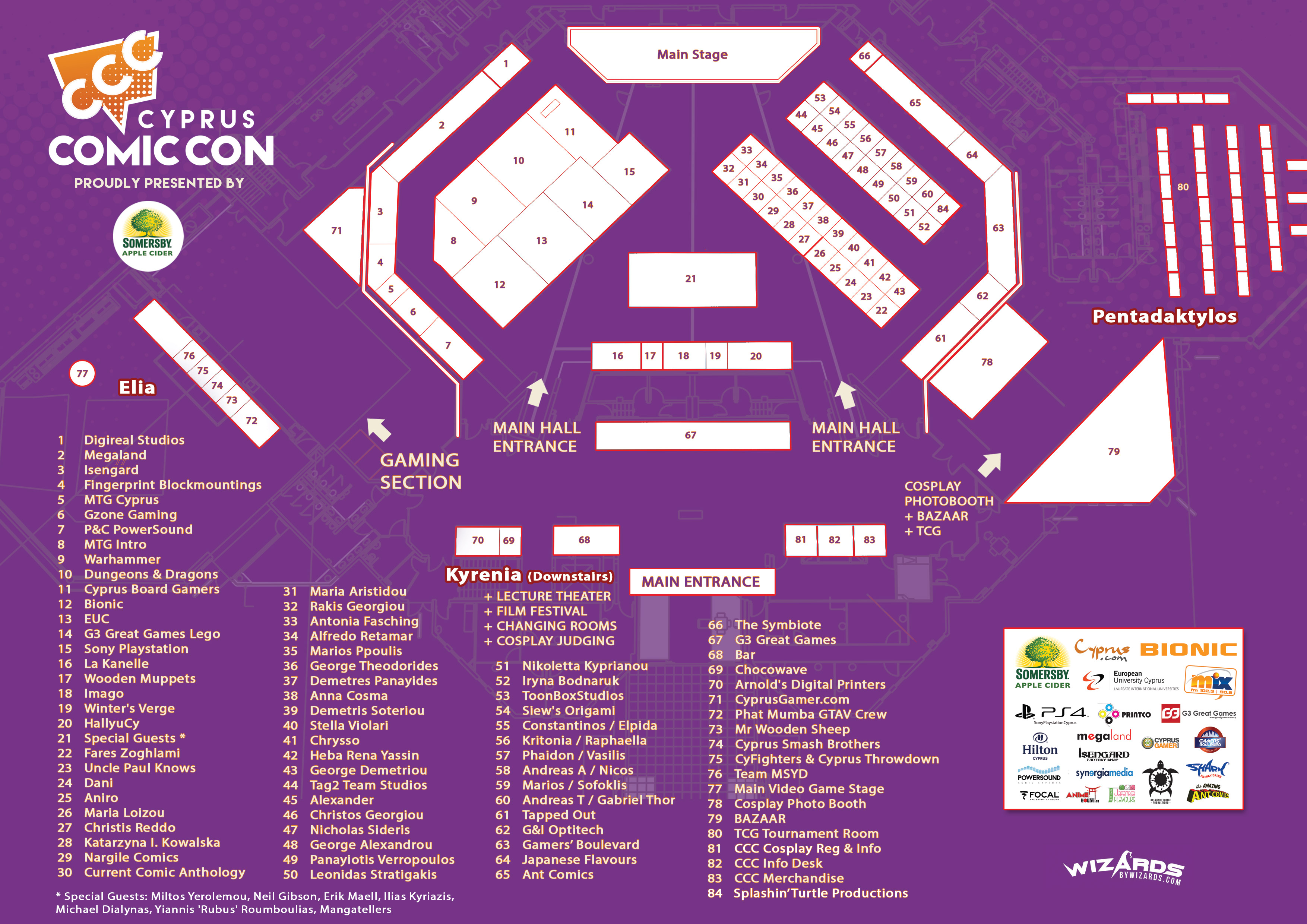 The Floor Plan and the Schedule of CCC’15 – Cyprus Comic Con