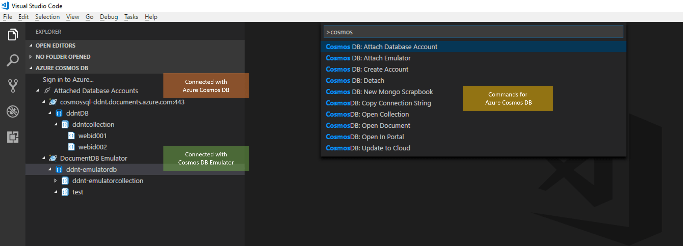“Working with Azure Cosmos DB using Visual Studio Code” is lockedWorking with Azure Cosmos DB ...