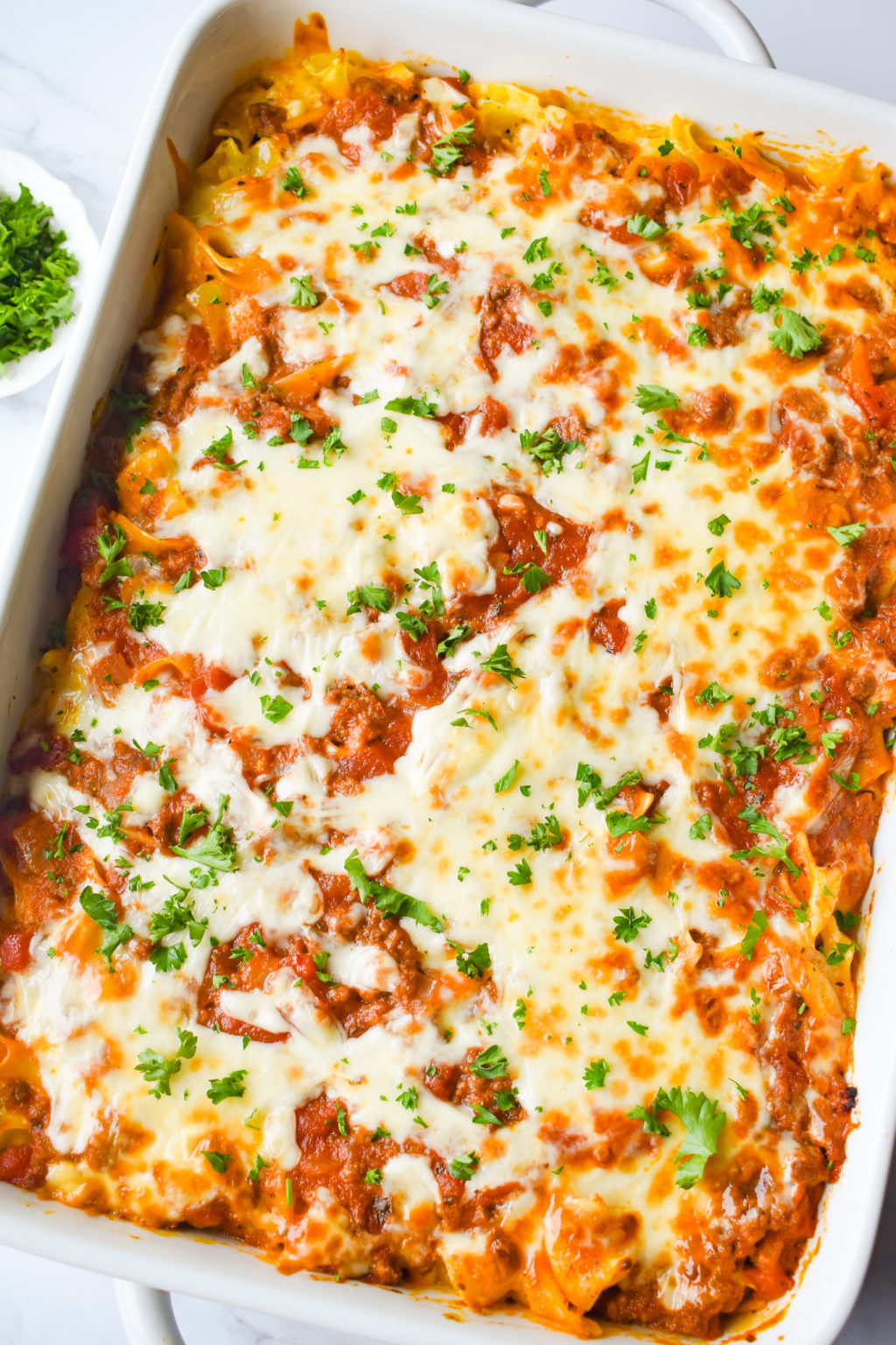 Cheesy Lasagna Casserole • Dance Around the Kitchen