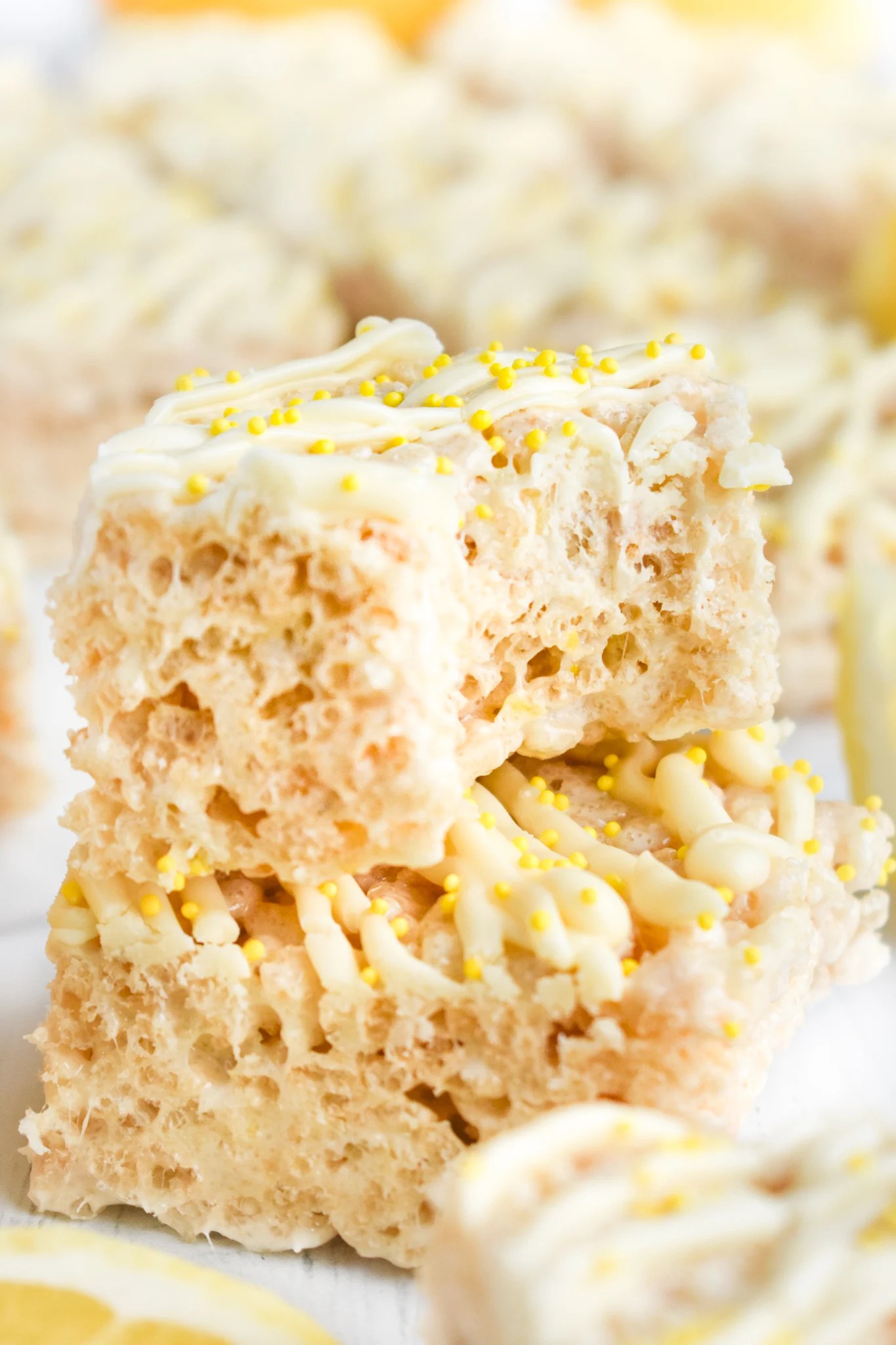 Lemon Rice Krispie Treats • Dance Around the Kitchen