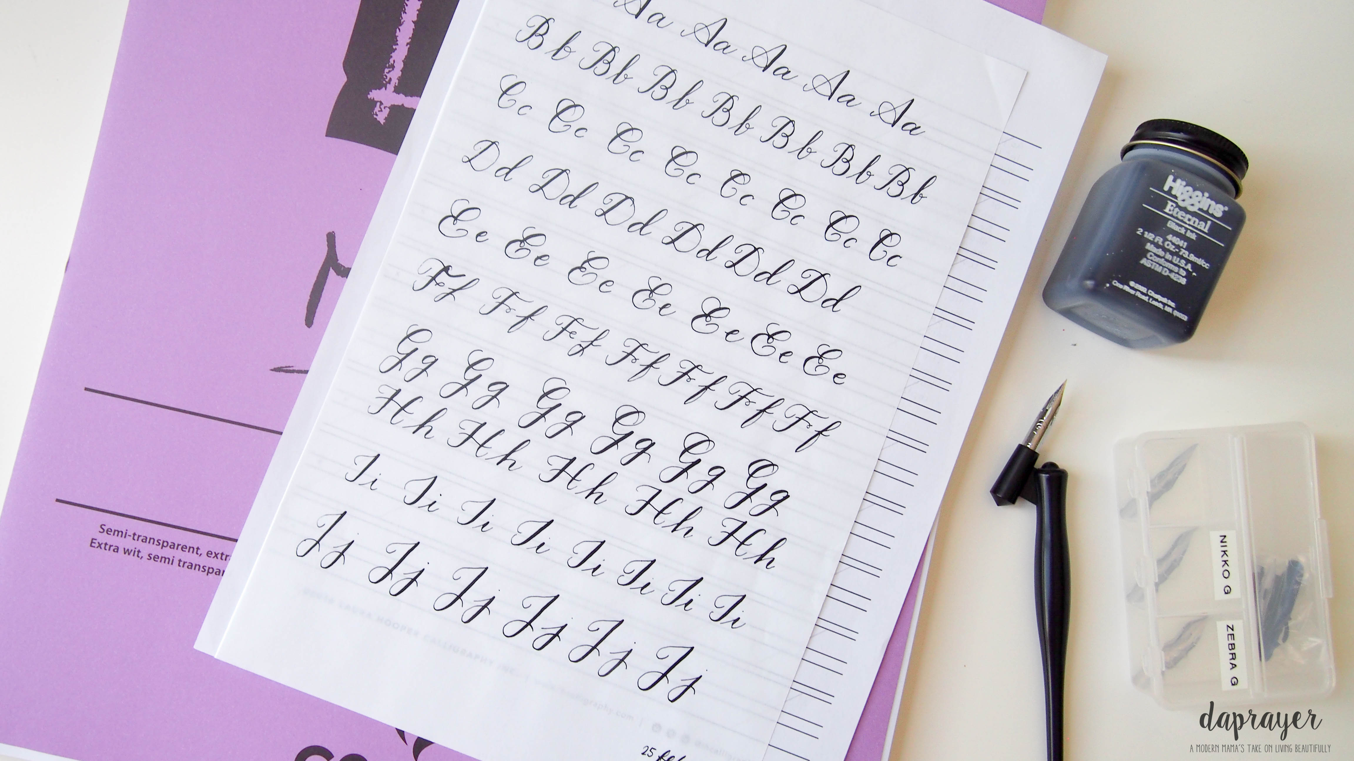 Resource List for Learning Calligraphy and Hand Lettering - Daprayer