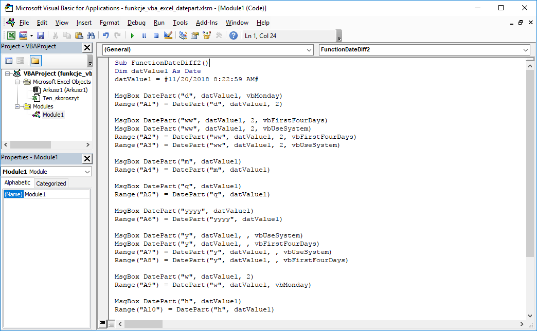 DatePart VBA Function - How extract parts from date and time ...