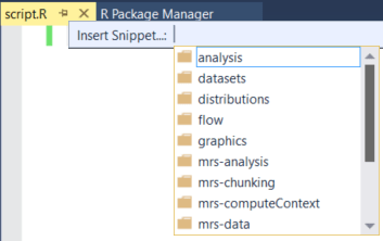 RTVS-Snippets - DataVeld