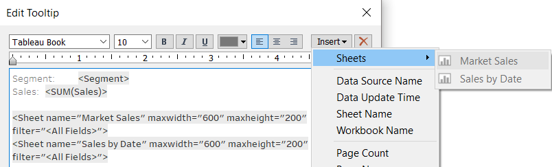 Tableau Tooltip Setup - DataVeld