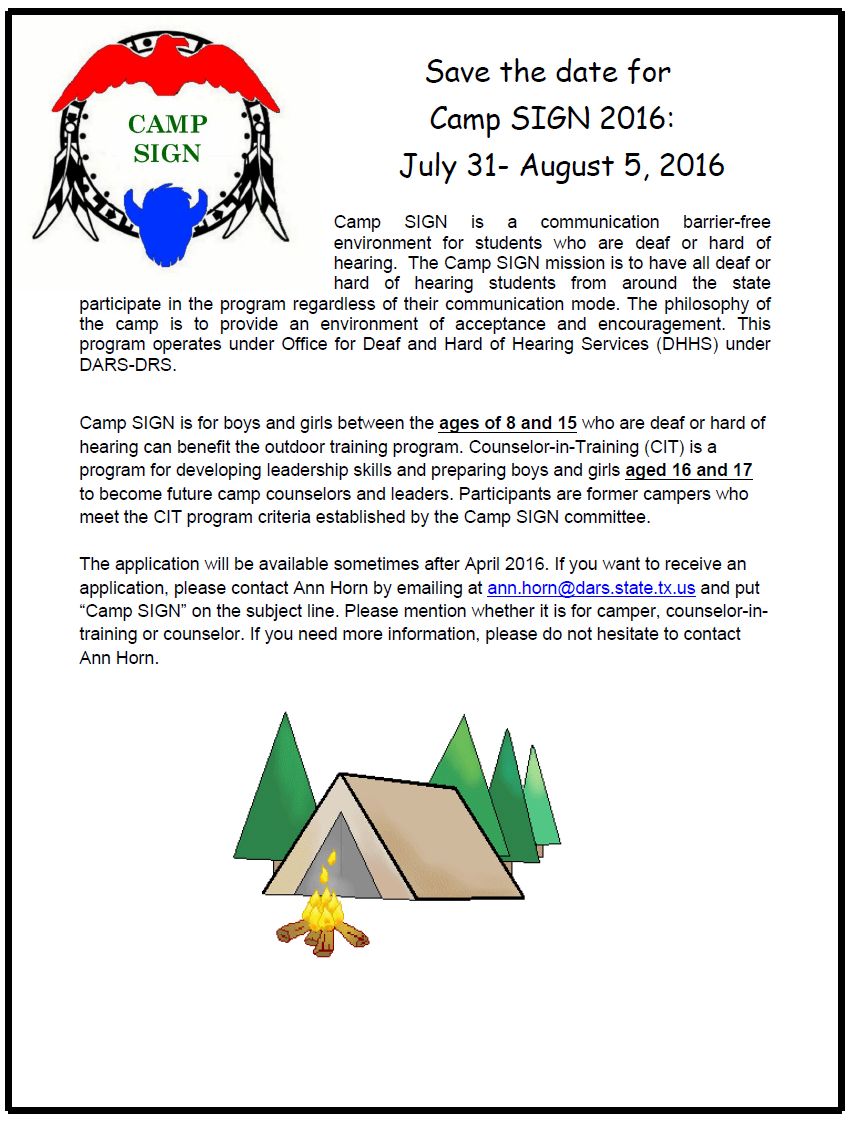American Sign Language Summer Camp