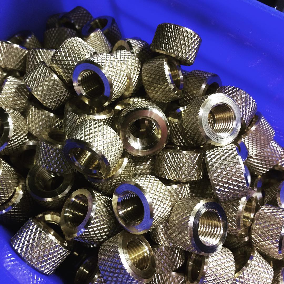 Knurled 360 Brass Jam Nuts – Decker Machine Works