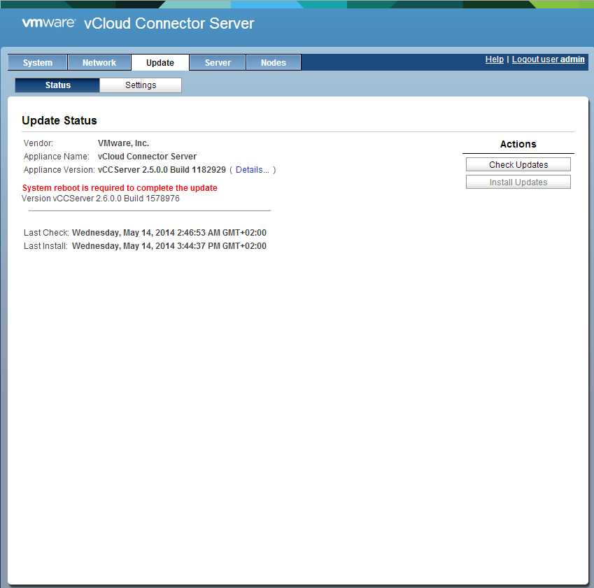 How to upgrade vCloud Connector 2.5 to version 2.6
