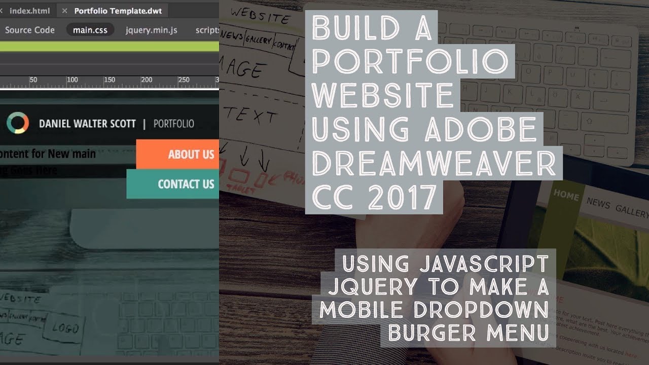 Using Javascript Jquery To Make A Mobile Dropdown Burger Menu Dreamweaver Templates 1438