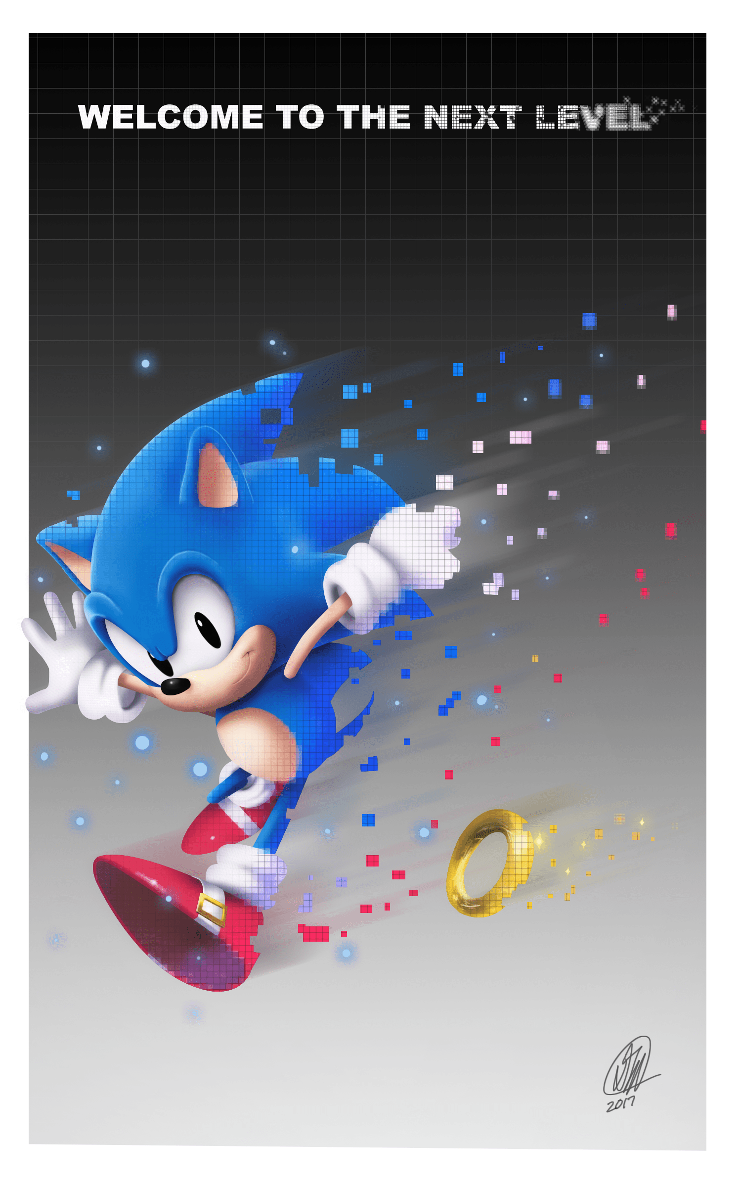 Movie Sonic Pixel Art