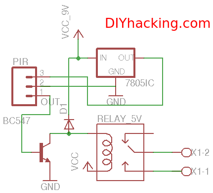 Simple Motion Sensor Circuit Diagram - Circuit Diagram