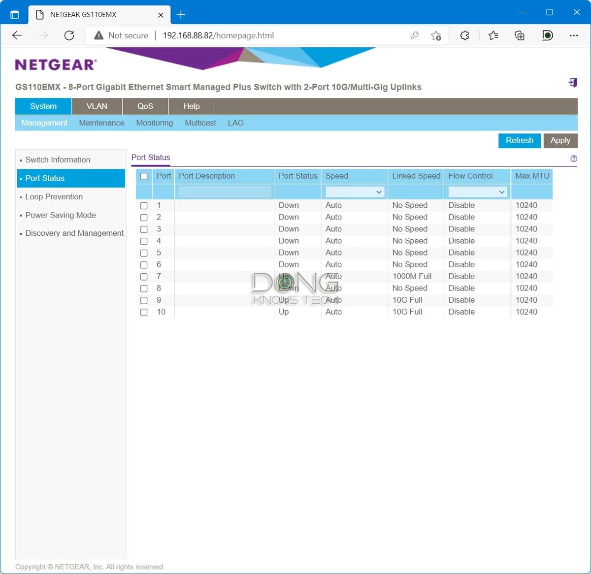 Netgear GS110EMX Review: An Odd Gig Switch | Dong Knows Tech