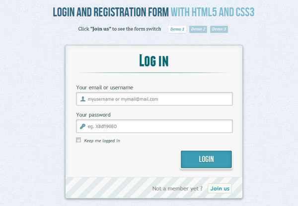 15 Powerful Free CSS3 HTML5 Login Form Templates - DoveThemes