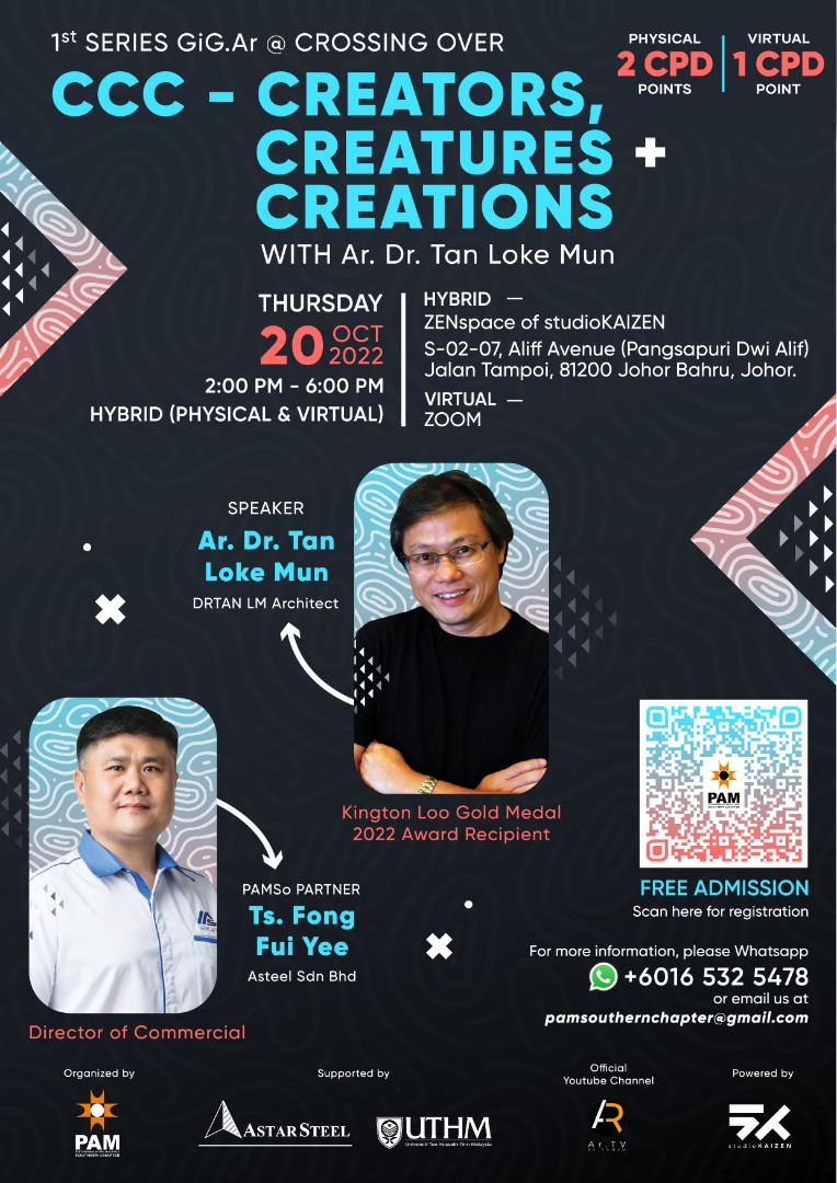 Ar. Dr. Tan Loke Mun will be speaking at the 1st Series of GiG Ar. @ Crossing Over : CCC ...