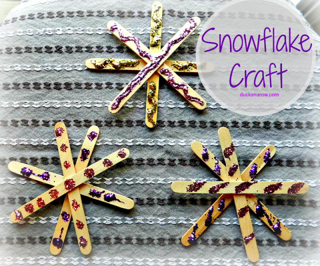 Simple Glittery Snowflake Craft for Kids - Ducks 'n a Row