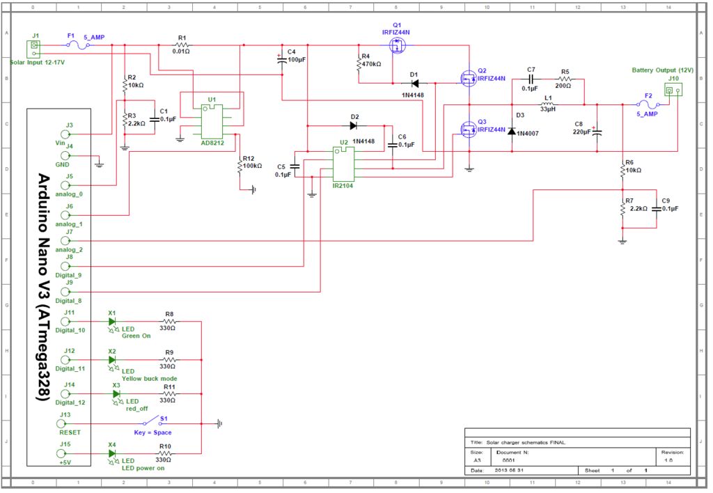 Solar 12v Battery Charger Circuit Diagram