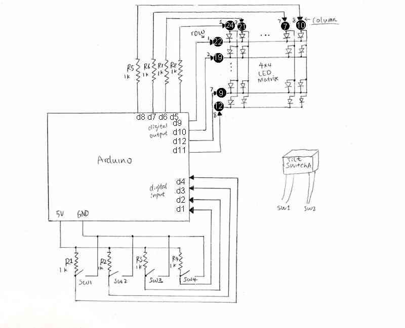 Interactive Led Table Circuit Diagram - Circuit Diagram