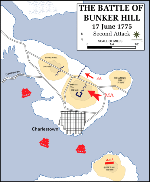 The American Revolutionary War’s Battle of Bunker Hill, June 17, 1775 ...