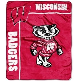 Best Buy Wisconsin Badgers 50''x60'' Royal Plush Raschel Throw Blanket ...