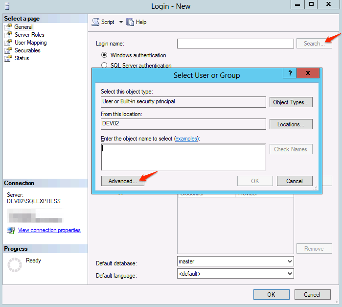 Grant AD user sysadmin access to SQL Server | egeek