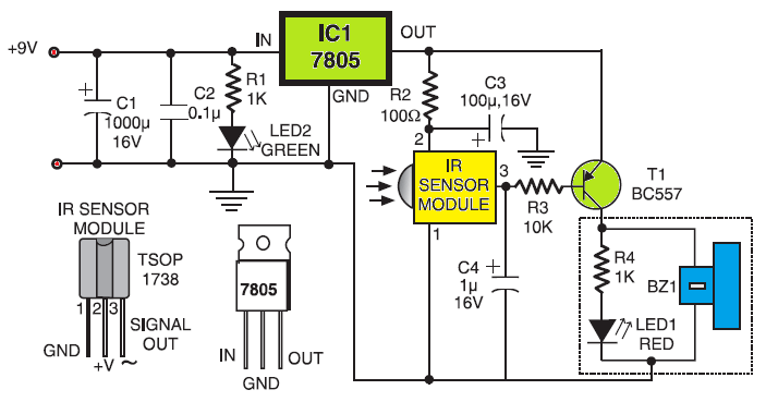 Simple Ir Remote Control Circuit Diagram