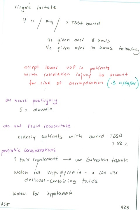 1255. Parkland formula // Consideration for fluid resus of inhalation ...