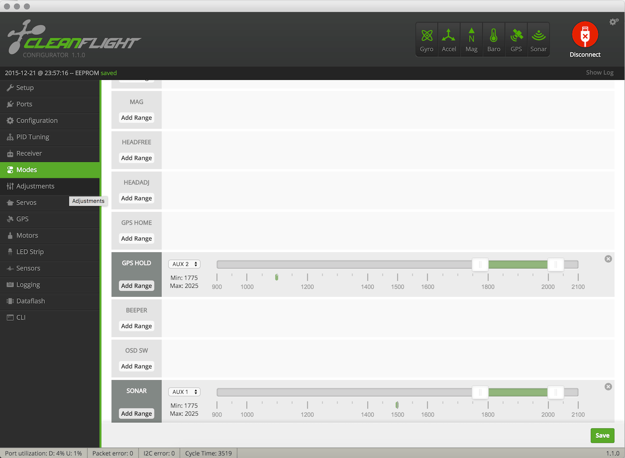 ドローン自作Naze32 Cleanflight Settingの設定パラメータ | エンジニアラボ