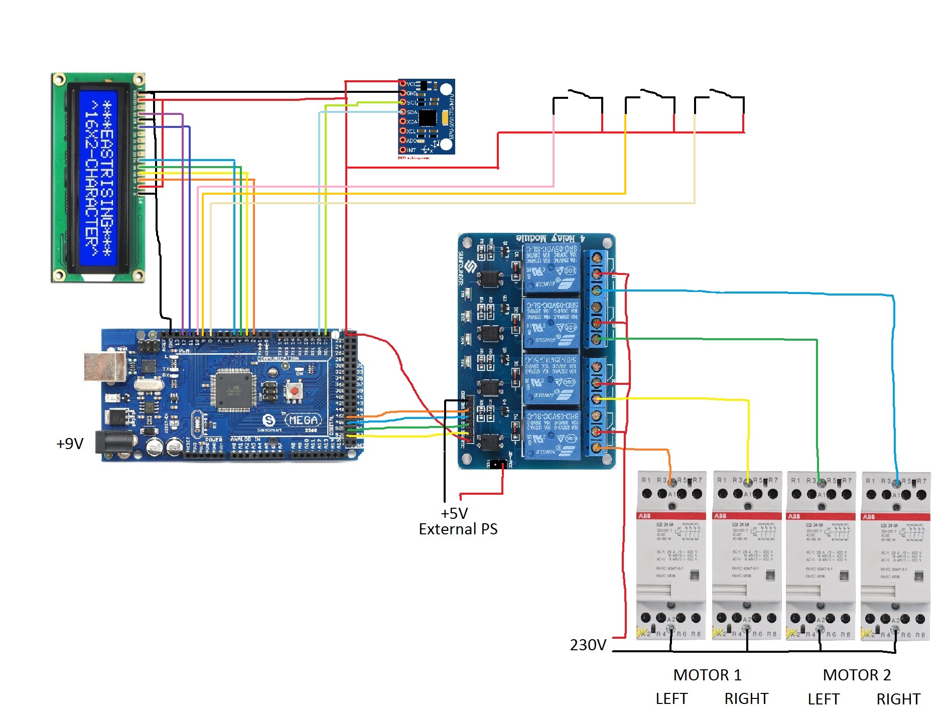 Control 3phase Contactor By Arduino Diagram Board
