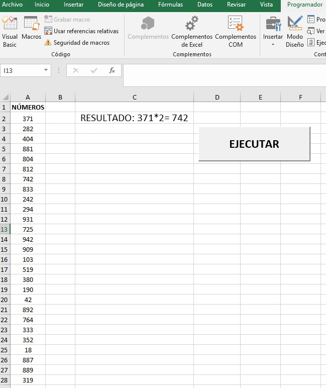 PASAR UNA CADENA DE TEXTO A UNA MATRIZ Y UTILIZARLO EN UN BUCLE - Excel Signum