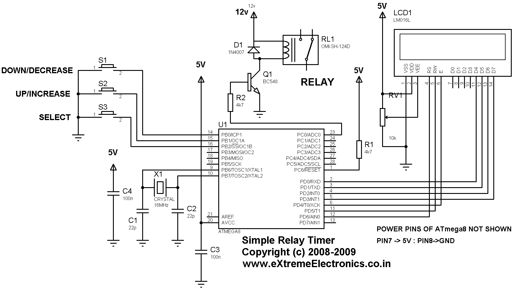 Avr Project Relay Timer With Atmega8 Avr Mcu Eltux