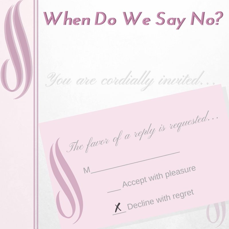 Saying No: a closer look at how and when we say, "No." – Facets of Faith