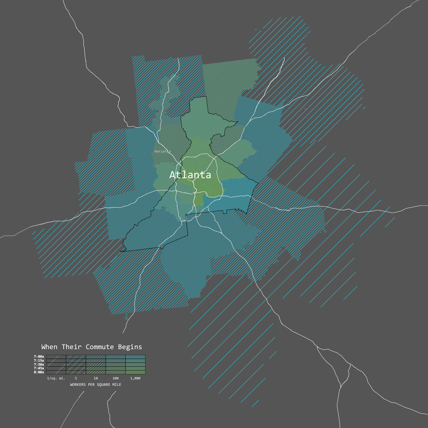 Mapping When and Where People Start their Commute | FlowingData