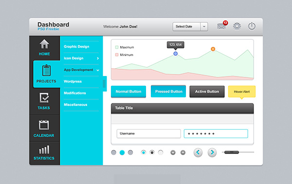 Dashboard UI Elements - - Fribly