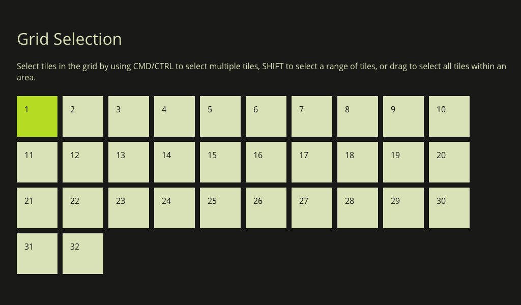 Grid Selection - - Fribly