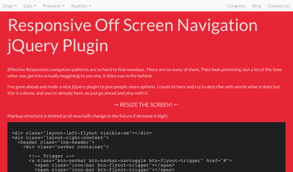 cbFlyout - Responsive Navigation jQuery Plugin - - Fribly