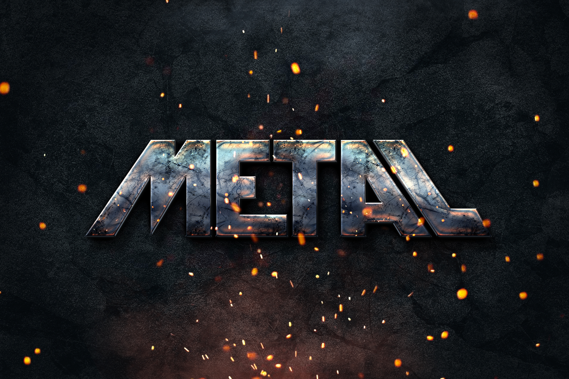 Metal Text Style - - Fribly